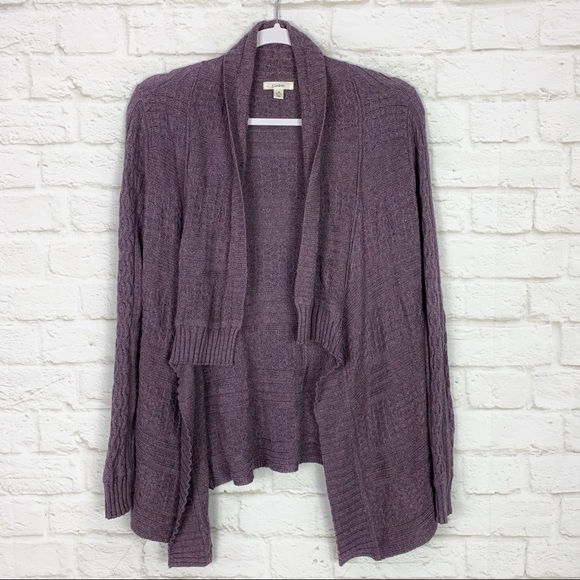 Caslon | Sweaters | Caslon Mixed Knit Waterfall Open Front Cardigan Mp ...